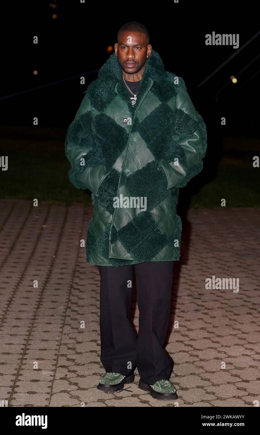 Skepta attends the Burberry show in Victoria Park, east London during ...