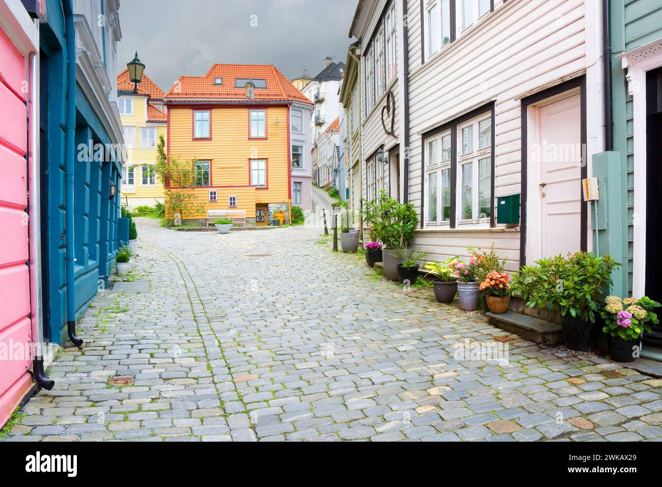 Wooden traditional architecture in Bergen, Norway Stock Photo - Alamy