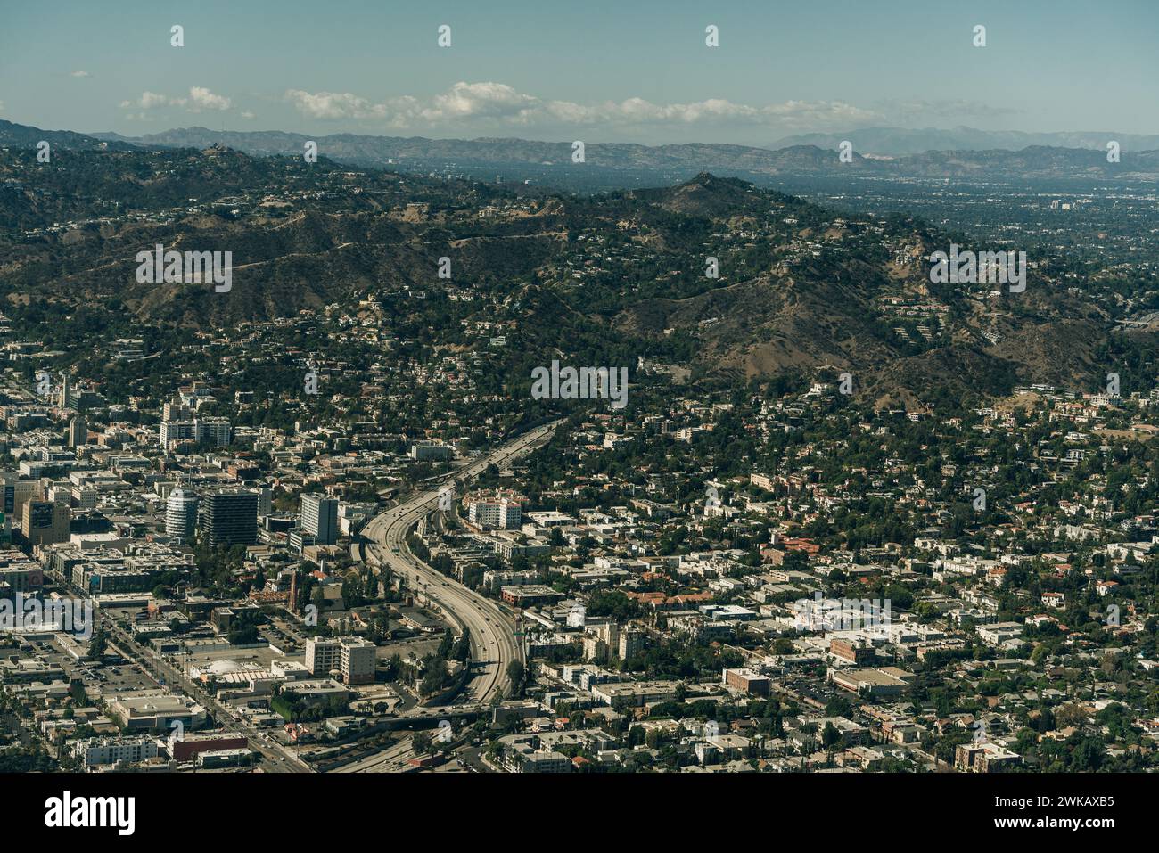 aerial view of hills in Los Angeles California. High quality photo ...