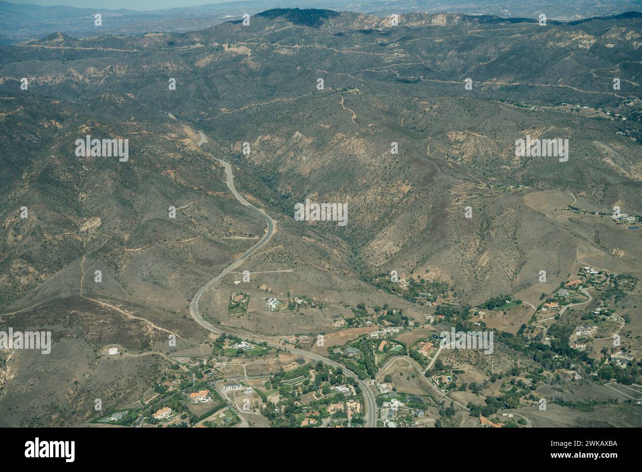 aerial view of hills in Los Angeles California. High quality photo ...