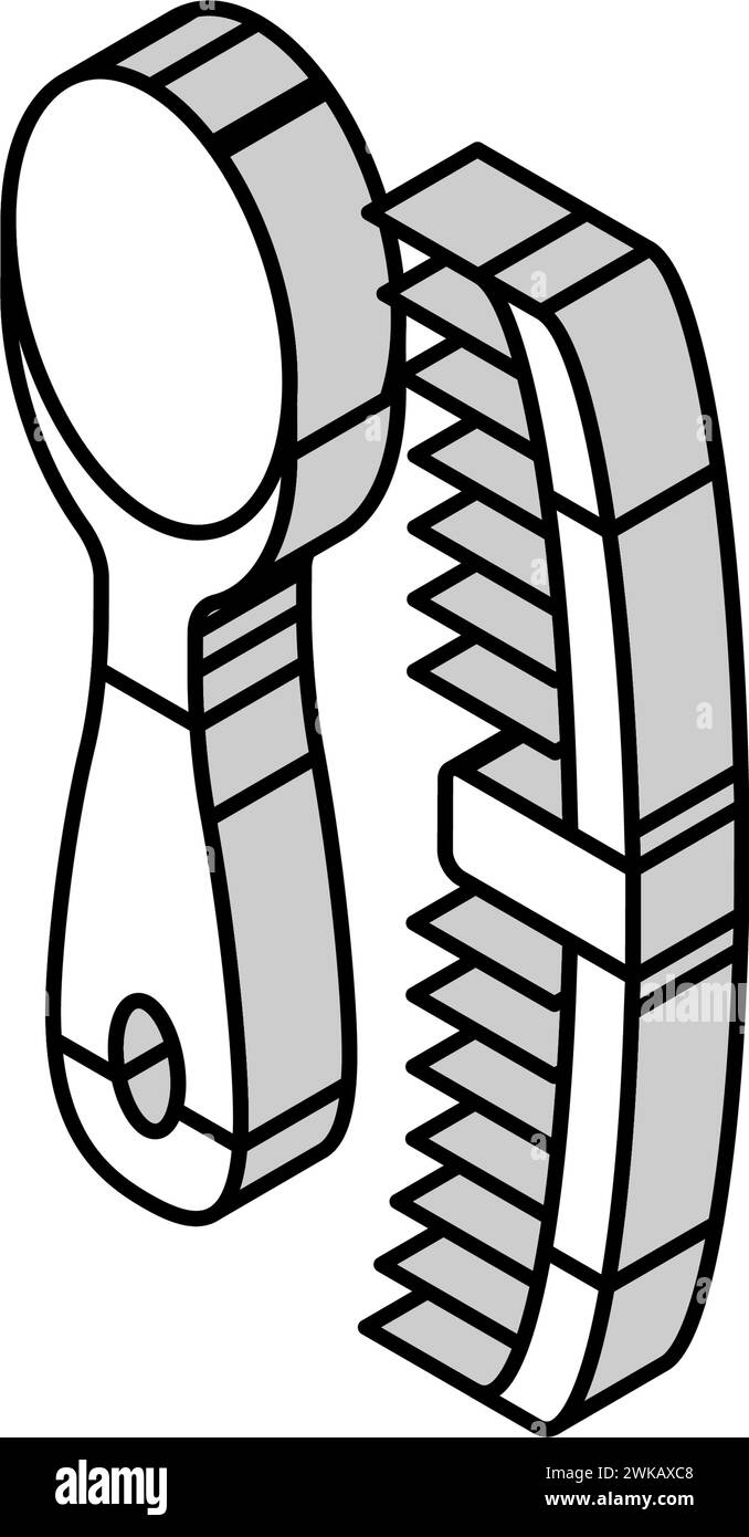comb and brush accessories isometric icon vector illustration Stock ...