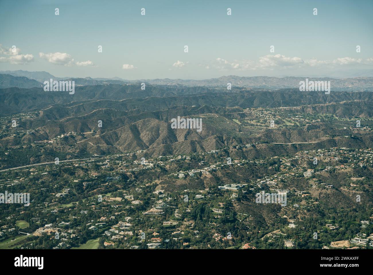 aerial view of hills in Los Angeles California. High quality photo ...