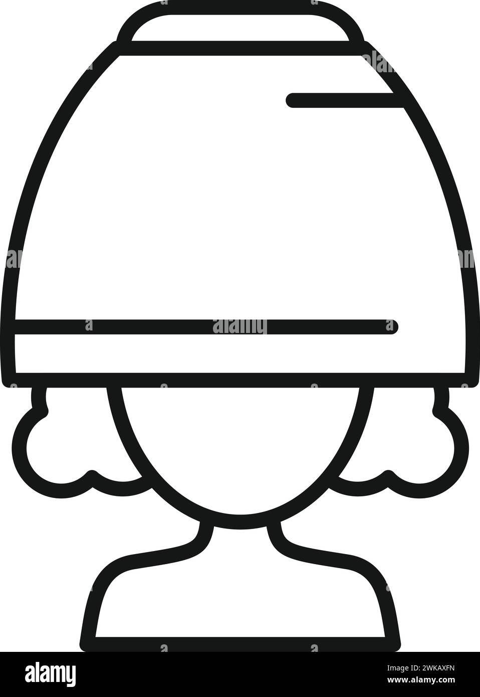 Salon curly head device icon outline vector. Wash mask. Model agent ...