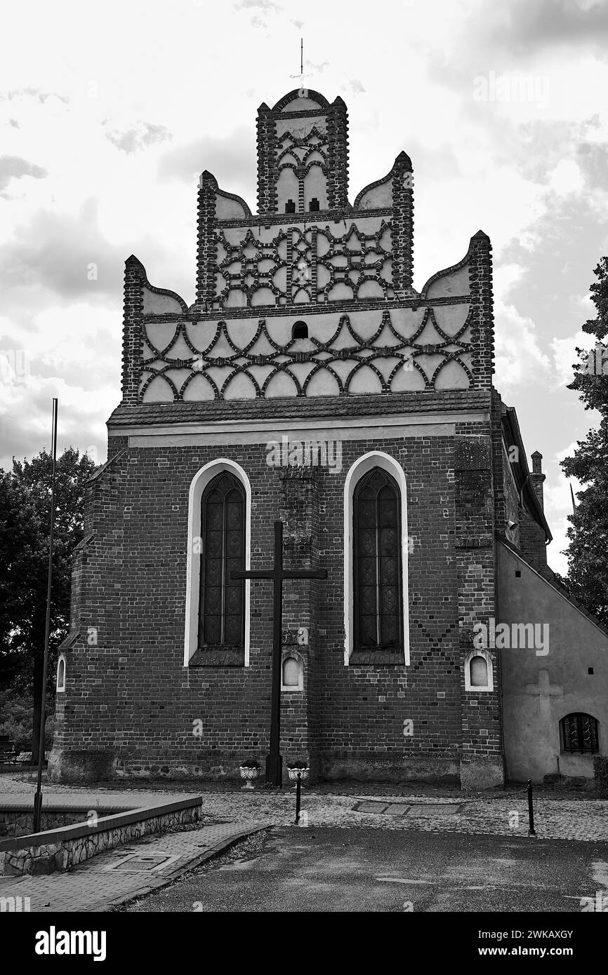 The brick, historic, gothic parish church of St. Nativity of the ...