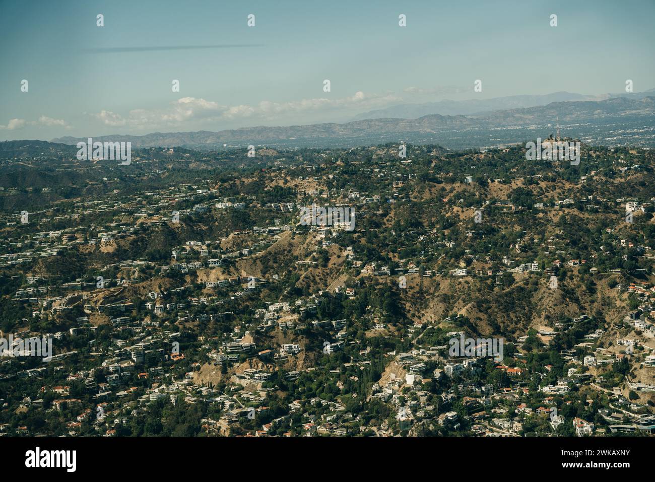 aerial view of hills in Los Angeles California. High quality photo ...