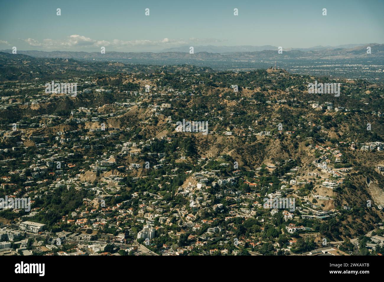 aerial view of hills in Los Angeles California. High quality photo ...