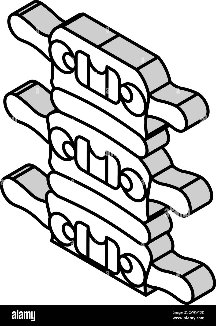 spinal fusion isometric icon vector illustration Stock Vector Image ...