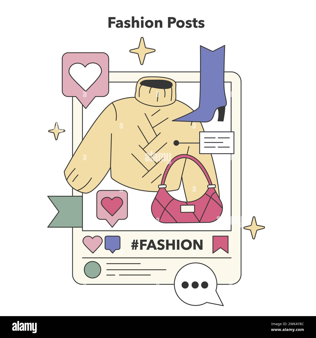 Fashion Posts concept. Stylish outfit ideas and the latest trends ...