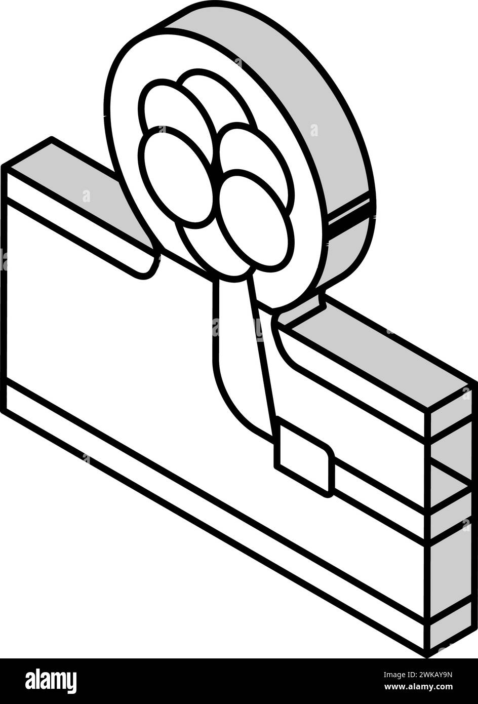 coil embolization isometric icon vector illustration Stock Vector Image ...