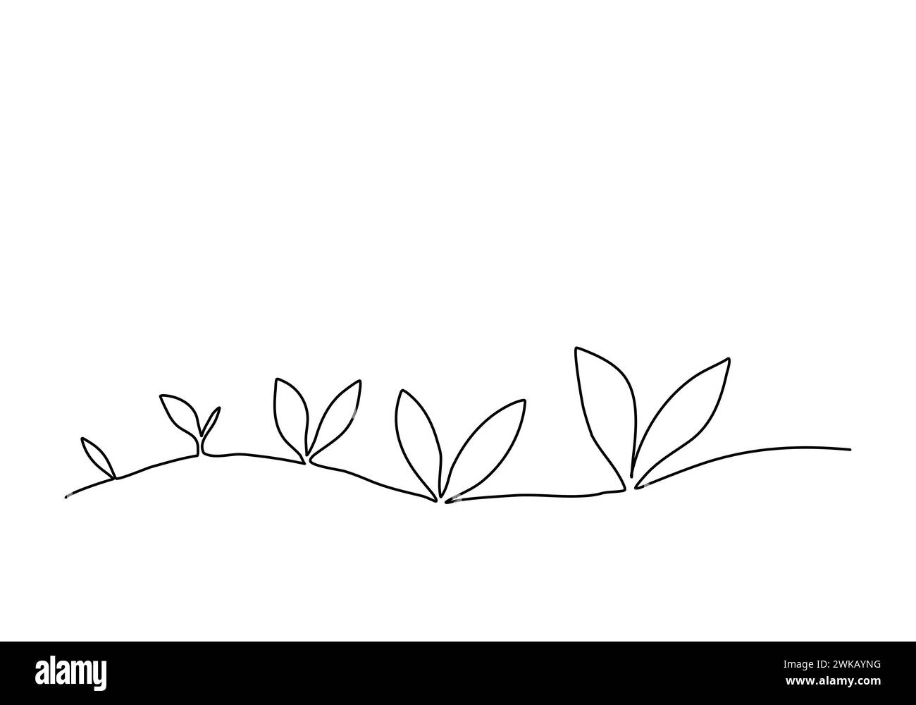 Sprout one line drawing vector illustration Stock Vector Image & Art ...