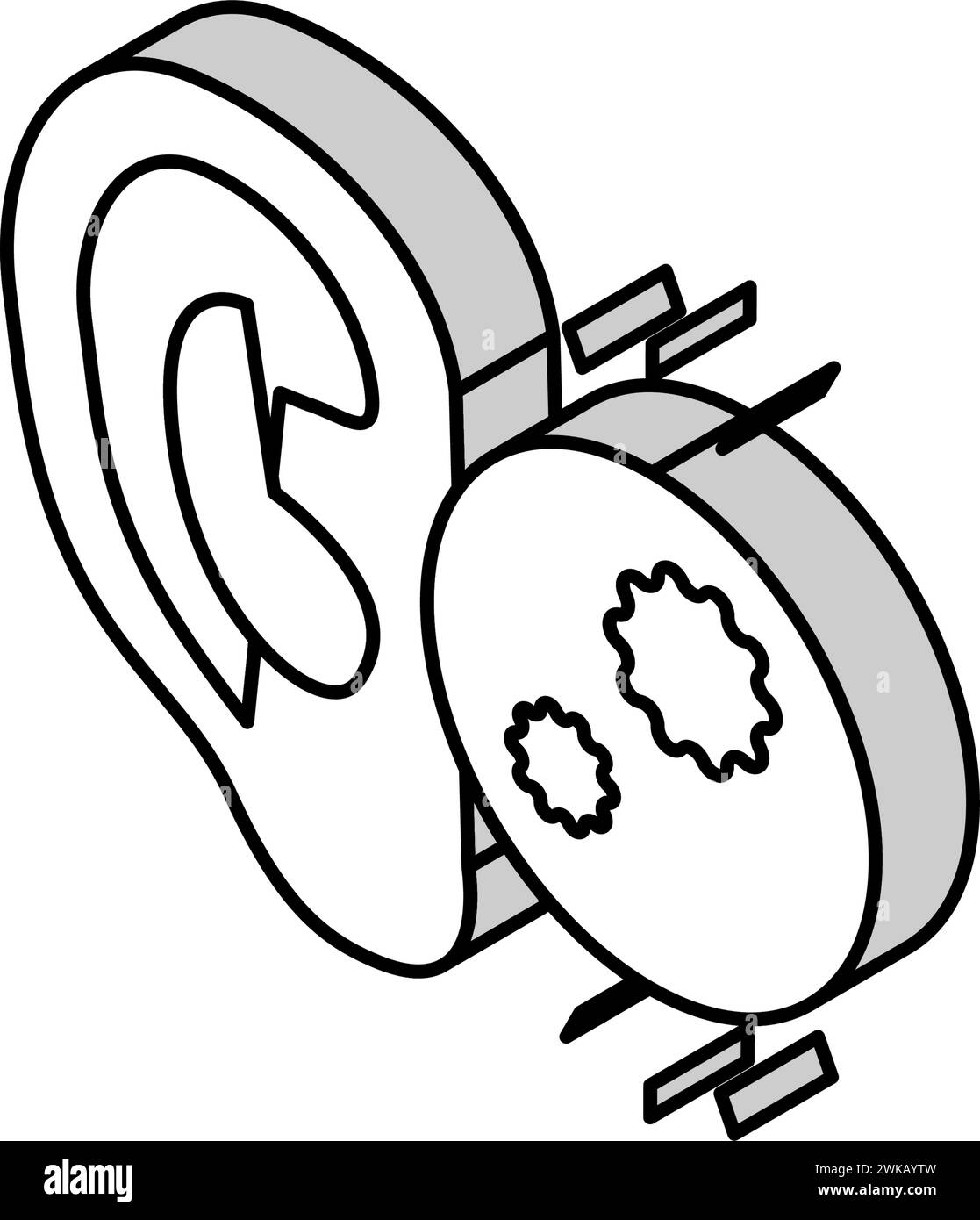 ear infection isometric icon vector illustration Stock Vector Image ...