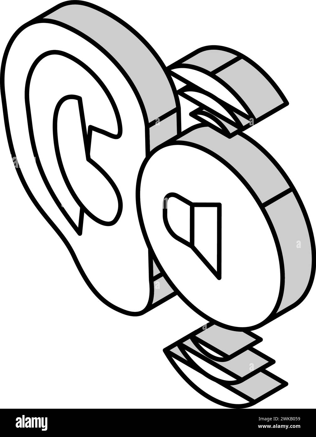 hearing loss isometric icon vector illustration Stock Vector Image ...