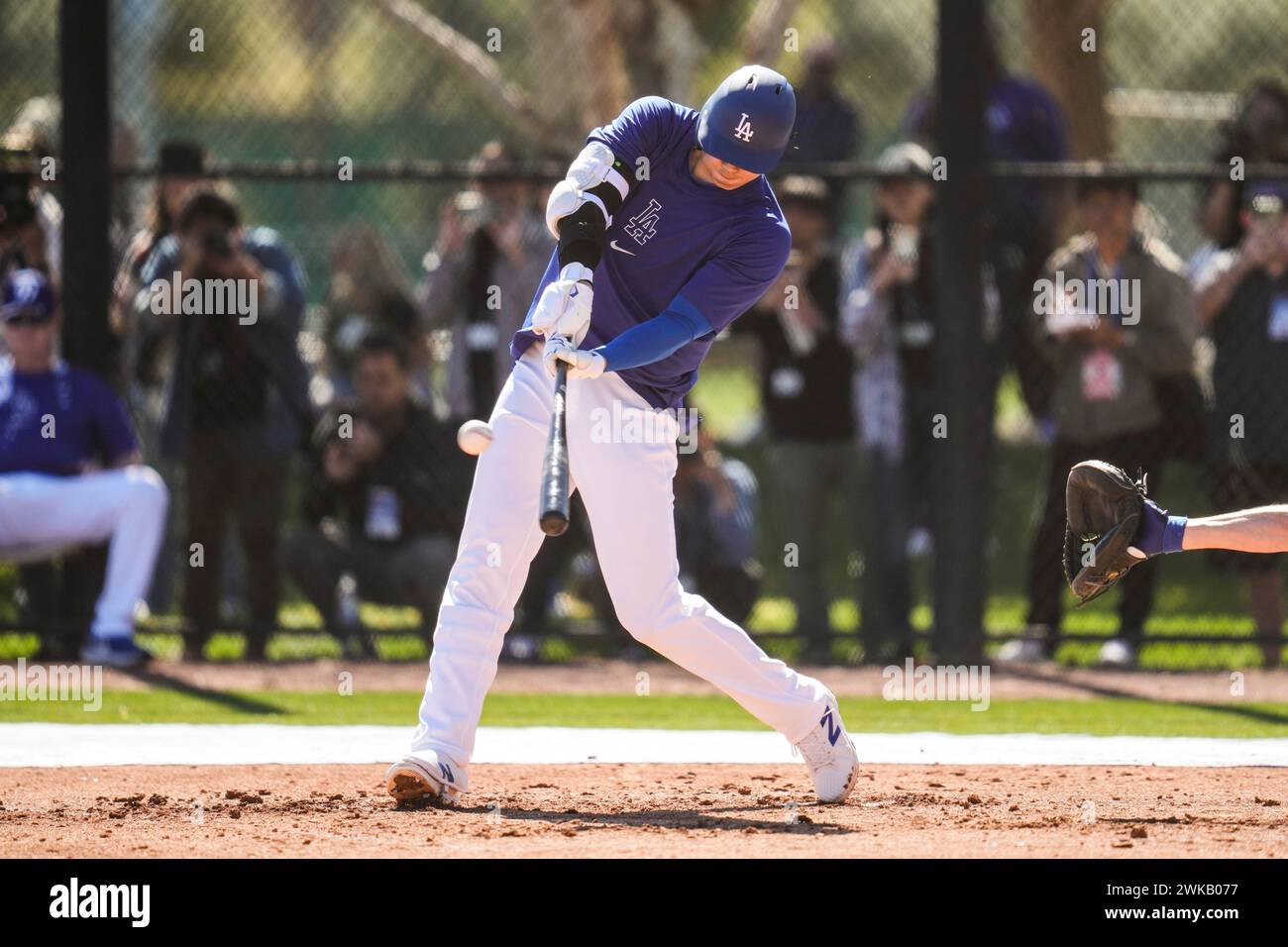 Los Angeles Dodgers designated hitter Shohei Ohtani participates in ...