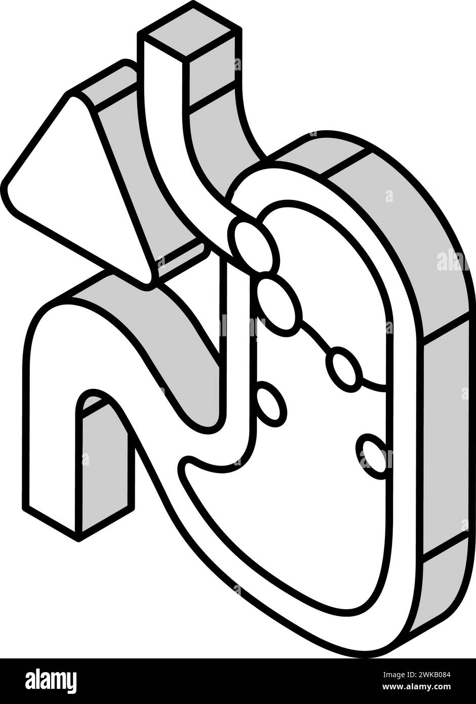 gastric reflux isometric icon vector illustration Stock Vector Image ...