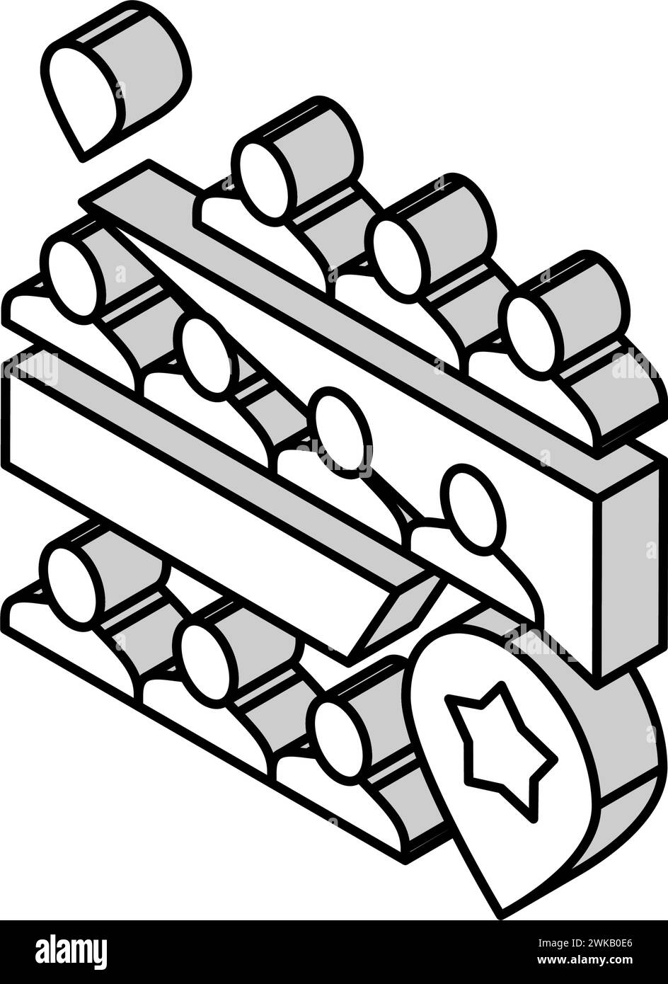 route and direction of parade isometric icon vector illustration Stock ...