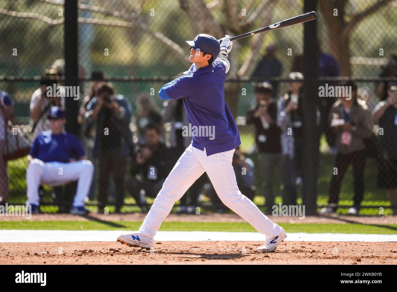 Los Angeles Dodgers designated hitter Shohei Ohtani participates in ...