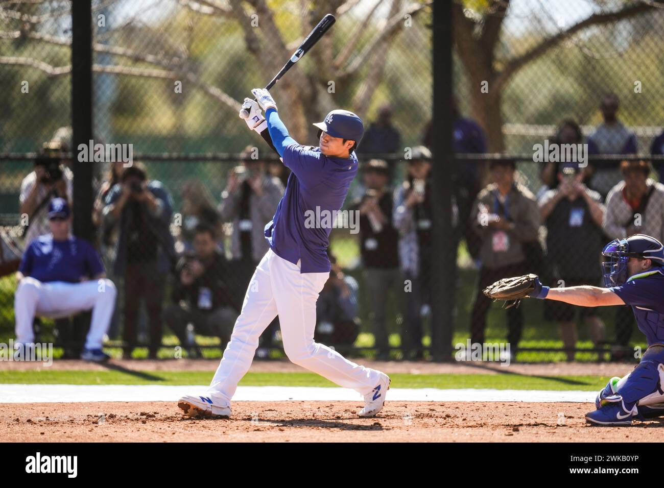 Los Angeles Dodgers designated hitter Shohei Ohtani participates in ...
