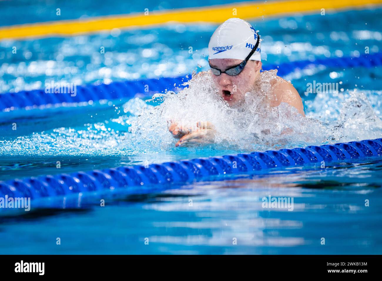 Ida Hulkko of, Finland. , . competes in women's 50 meter breaststroke ...