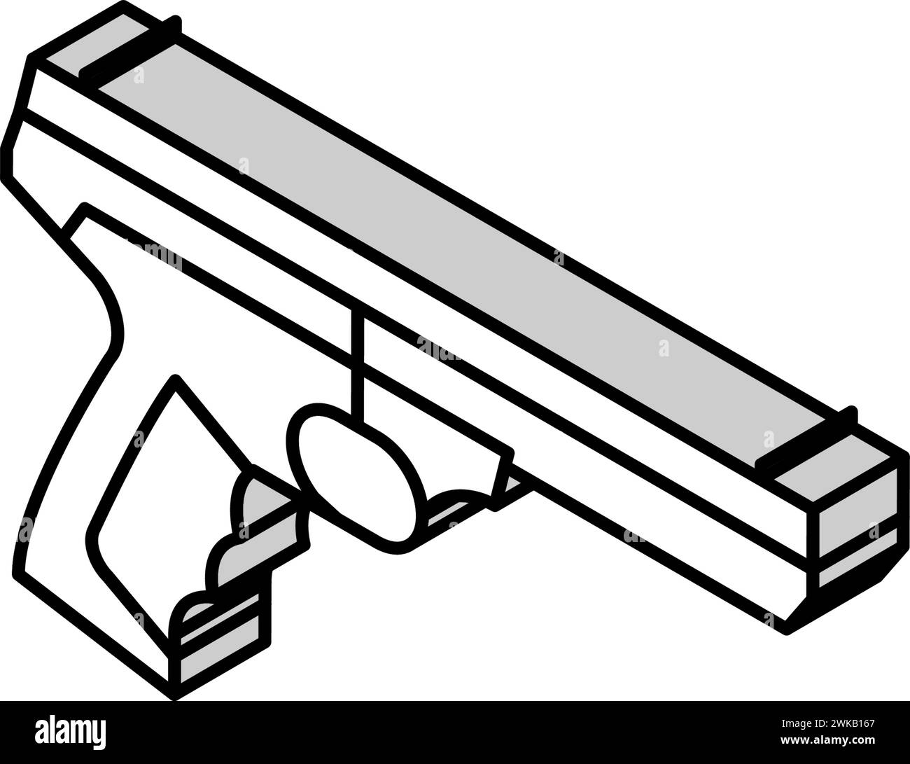 rimfire rifle isometric icon vector illustration Stock Vector Image ...
