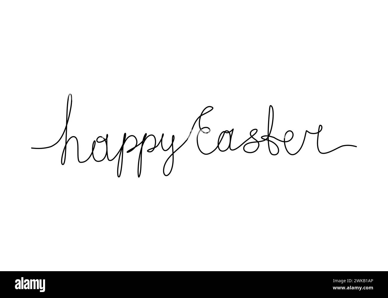 Easter greeting one line drawing vector illustration Stock Vector Image ...