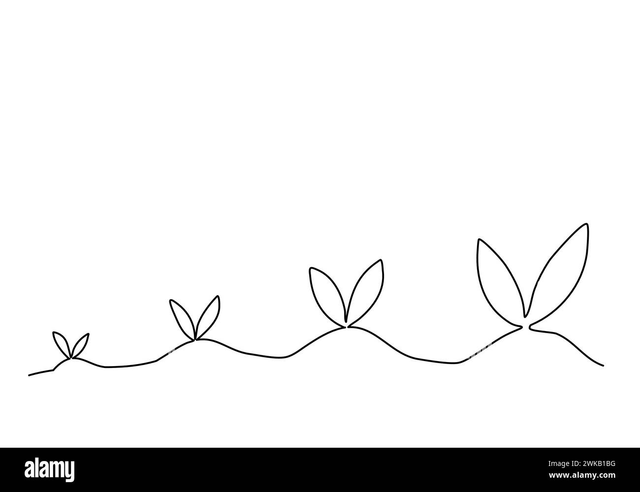 Sprout one line drawing vector illustration Stock Vector Image & Art ...