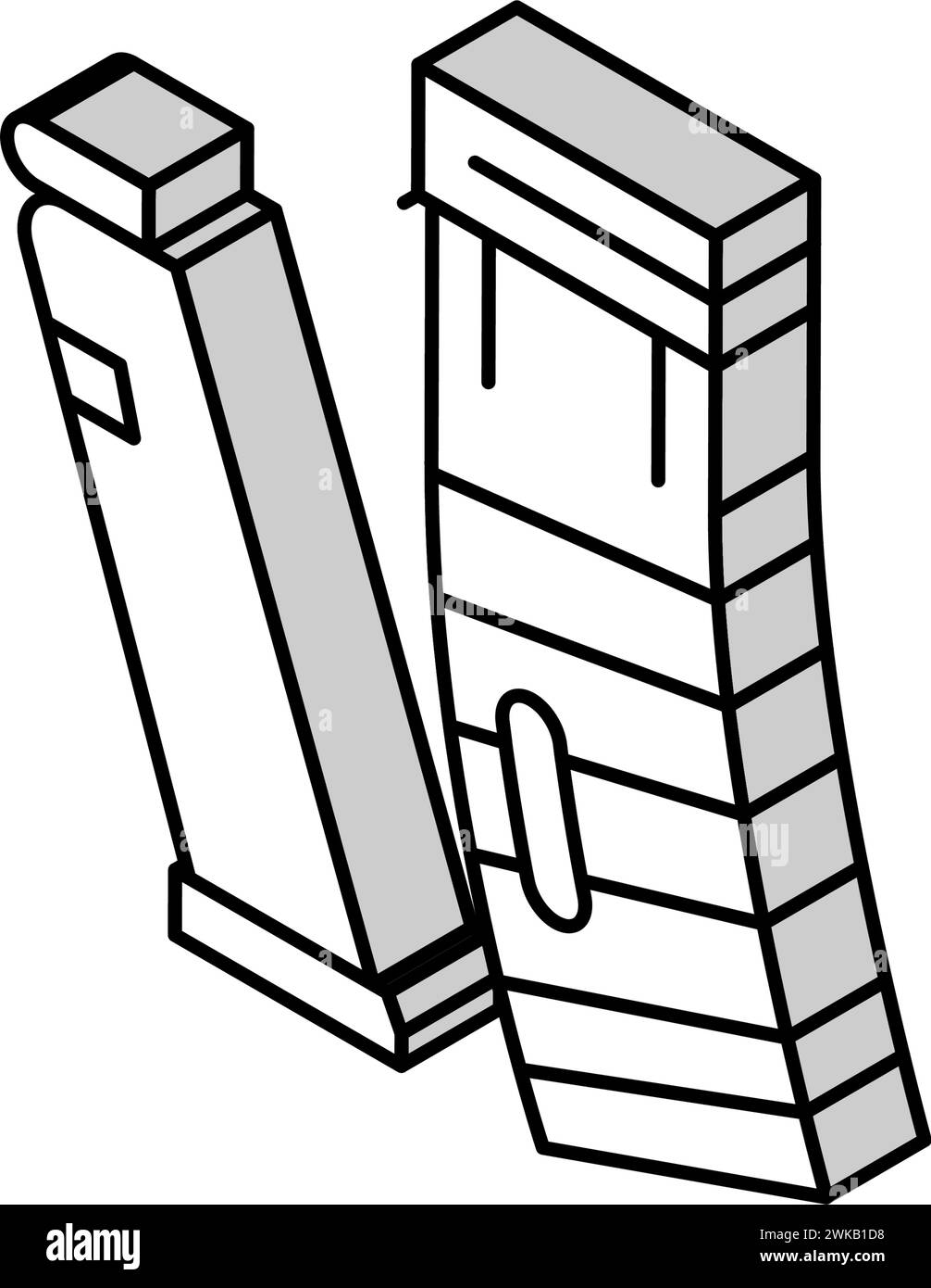 gun magazine isometric icon vector illustration Stock Vector Image ...