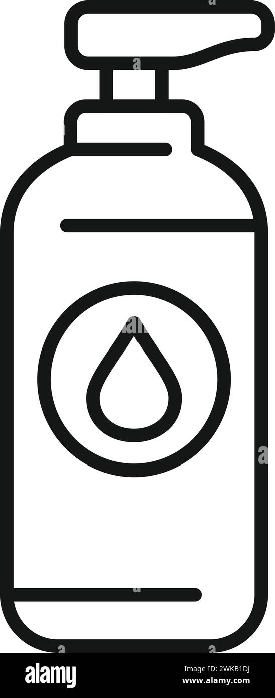 Dispenser clean mask icon outline vector. Shampoo shower. Harvest bath ...