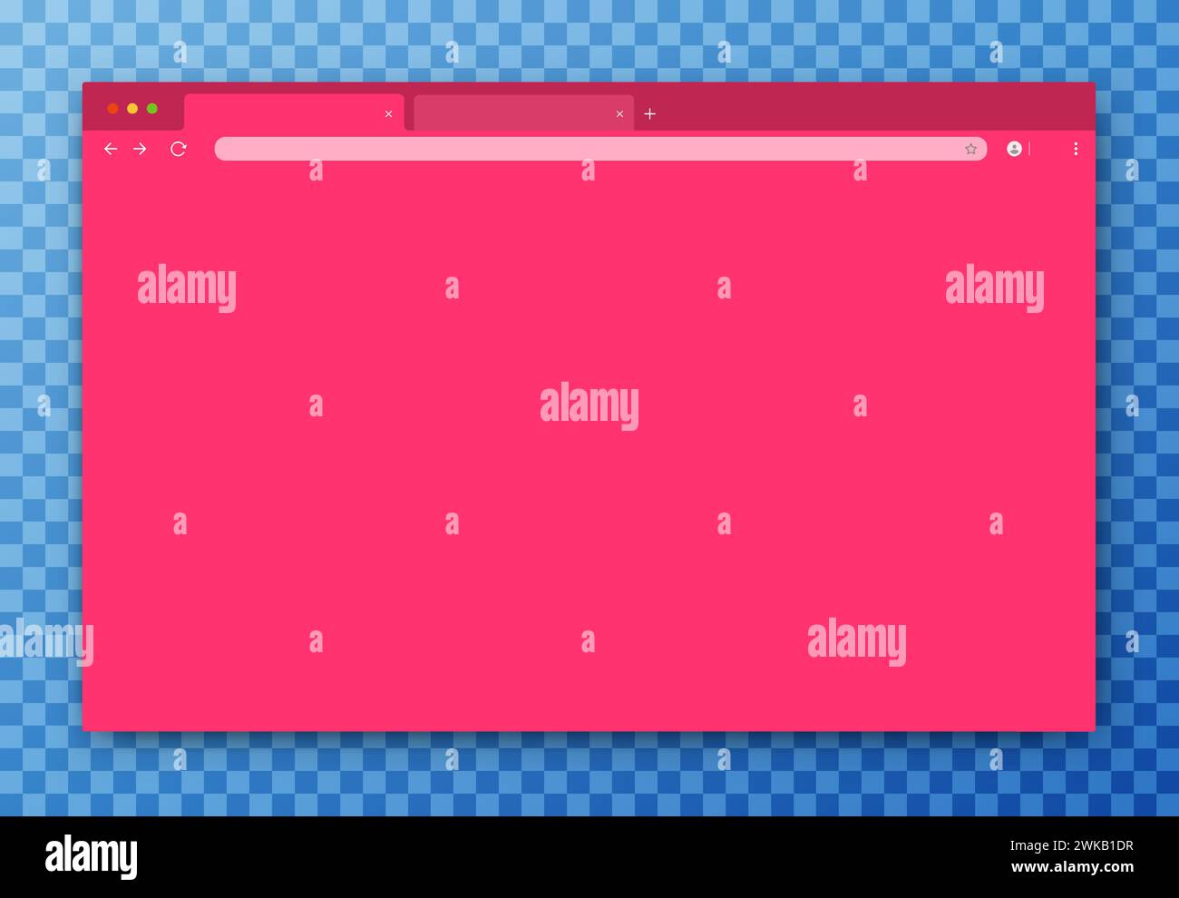 The design of the web browser window in purple on a transparent ...