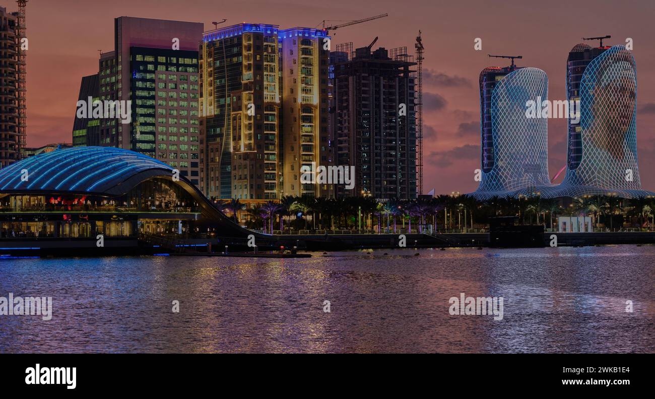 Lusail skyline in Lusail city, Qatar night view from Lusail Winter ...