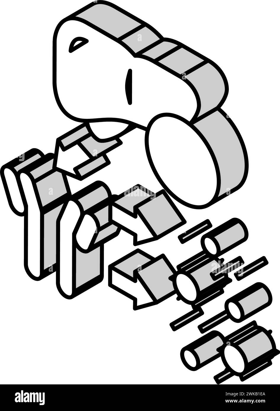 complement system isometric icon vector illustration Stock Vector Image ...