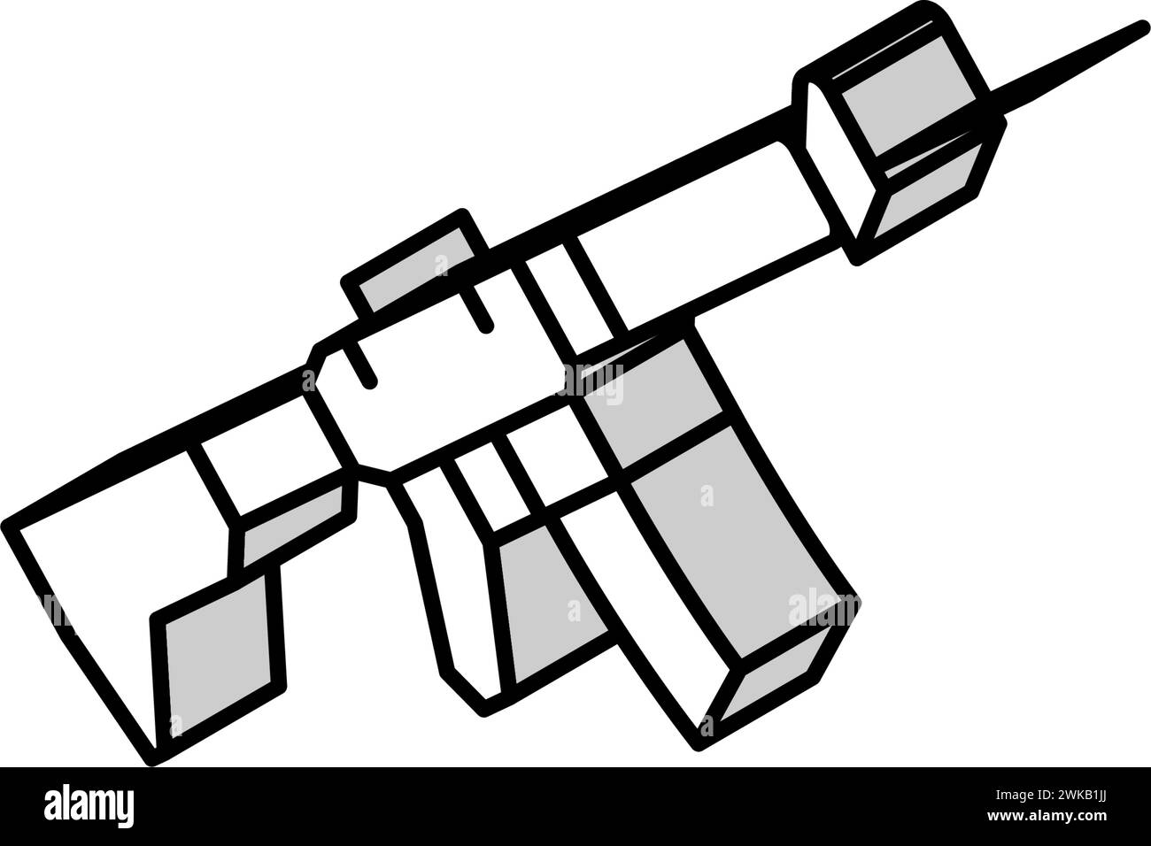 centerfire rifle isometric icon vector illustration Stock Vector Image ...