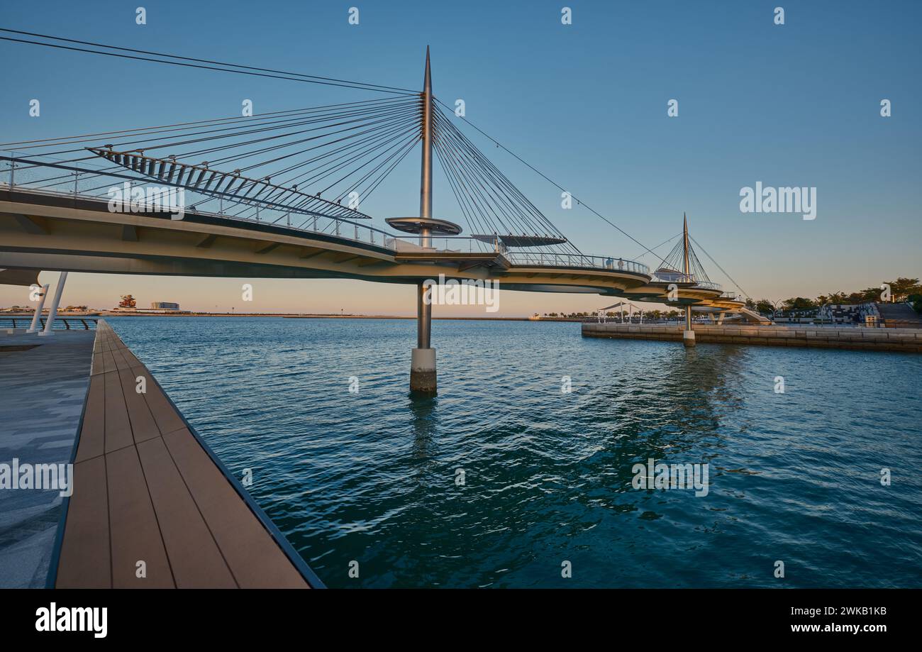 The Lusail Pedestrian Bridges o the Glass Bridge of Lusail, in Lusail ...