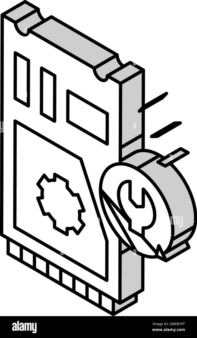 ssd data recovery isometric icon vector illustration Stock Vector Image & Art - Alamy