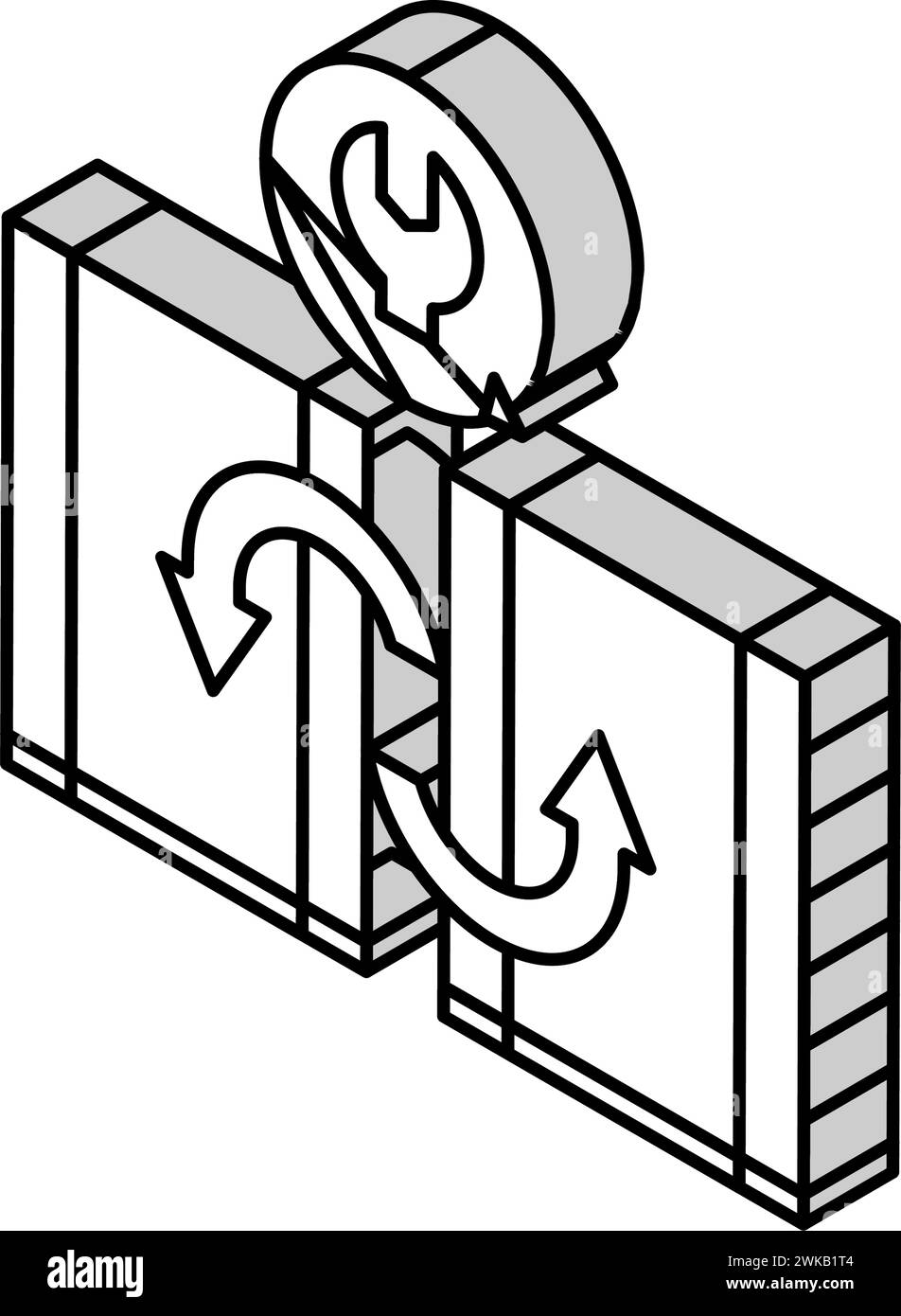 Tape Duplication Isometric Icon Vector Illustration Stock Vector Image