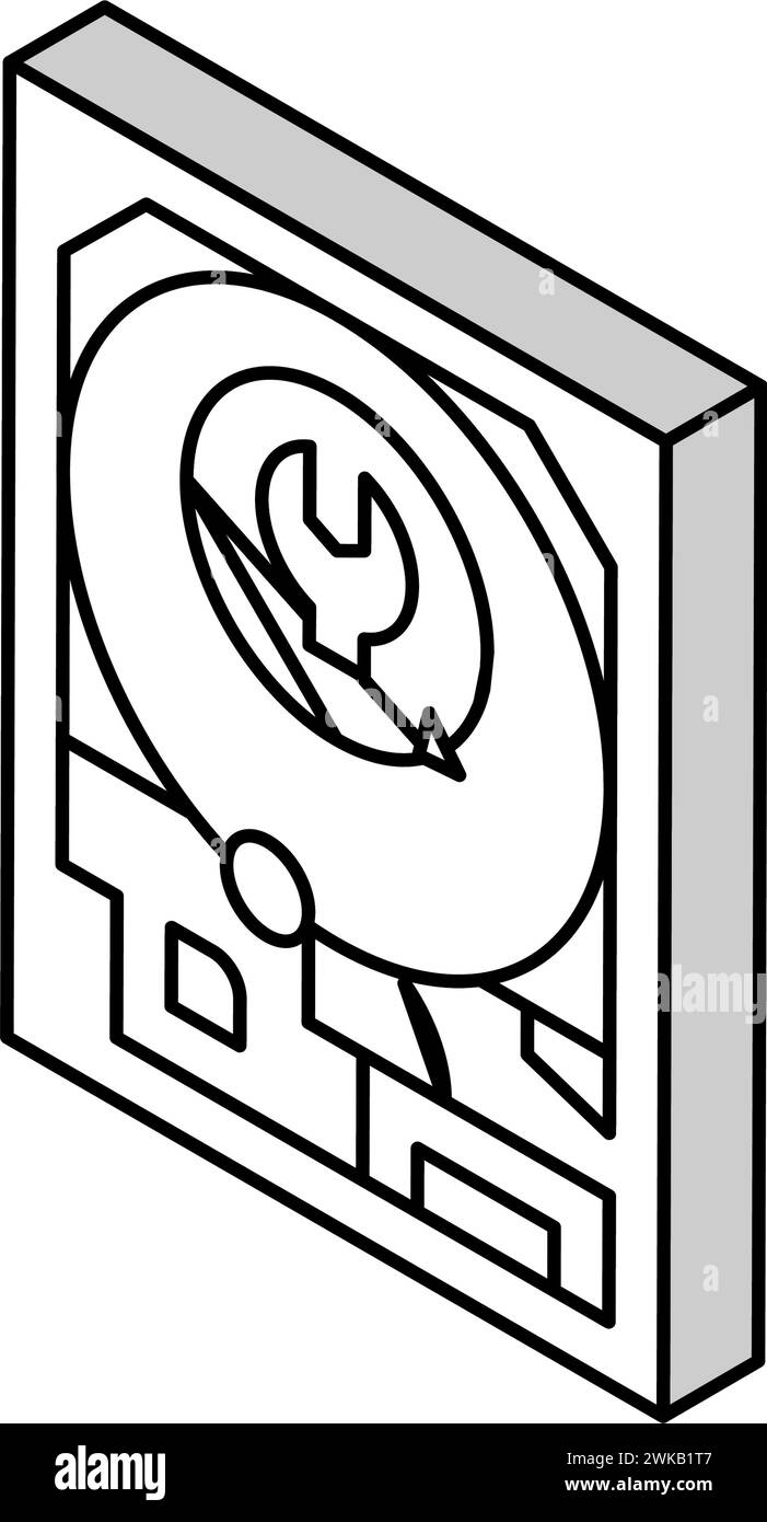hard drive data recovery isometric icon vector illustration Stock ...
