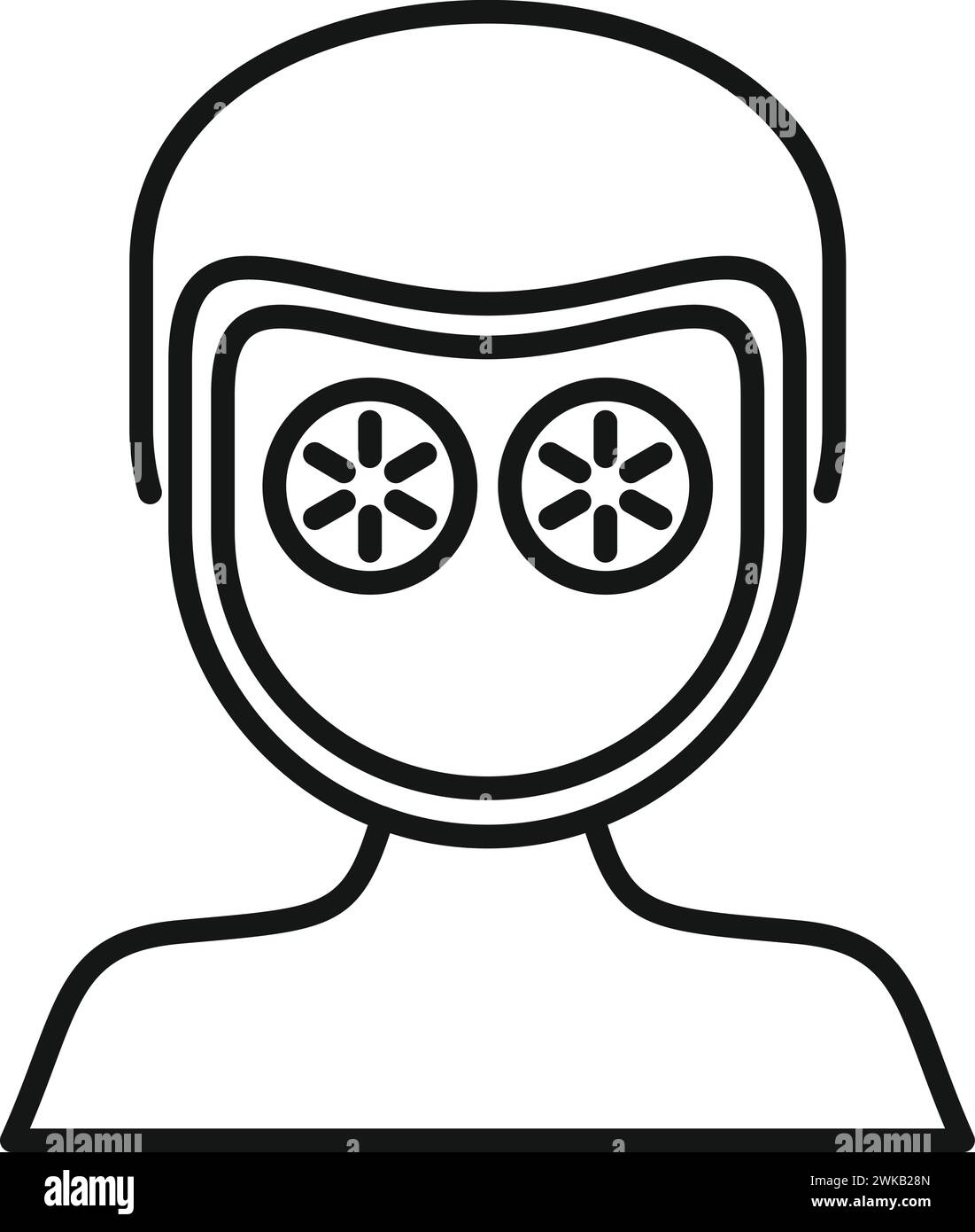 Face care mask icon outline vector. Shampoo spa bath. Beauty mask Stock ...