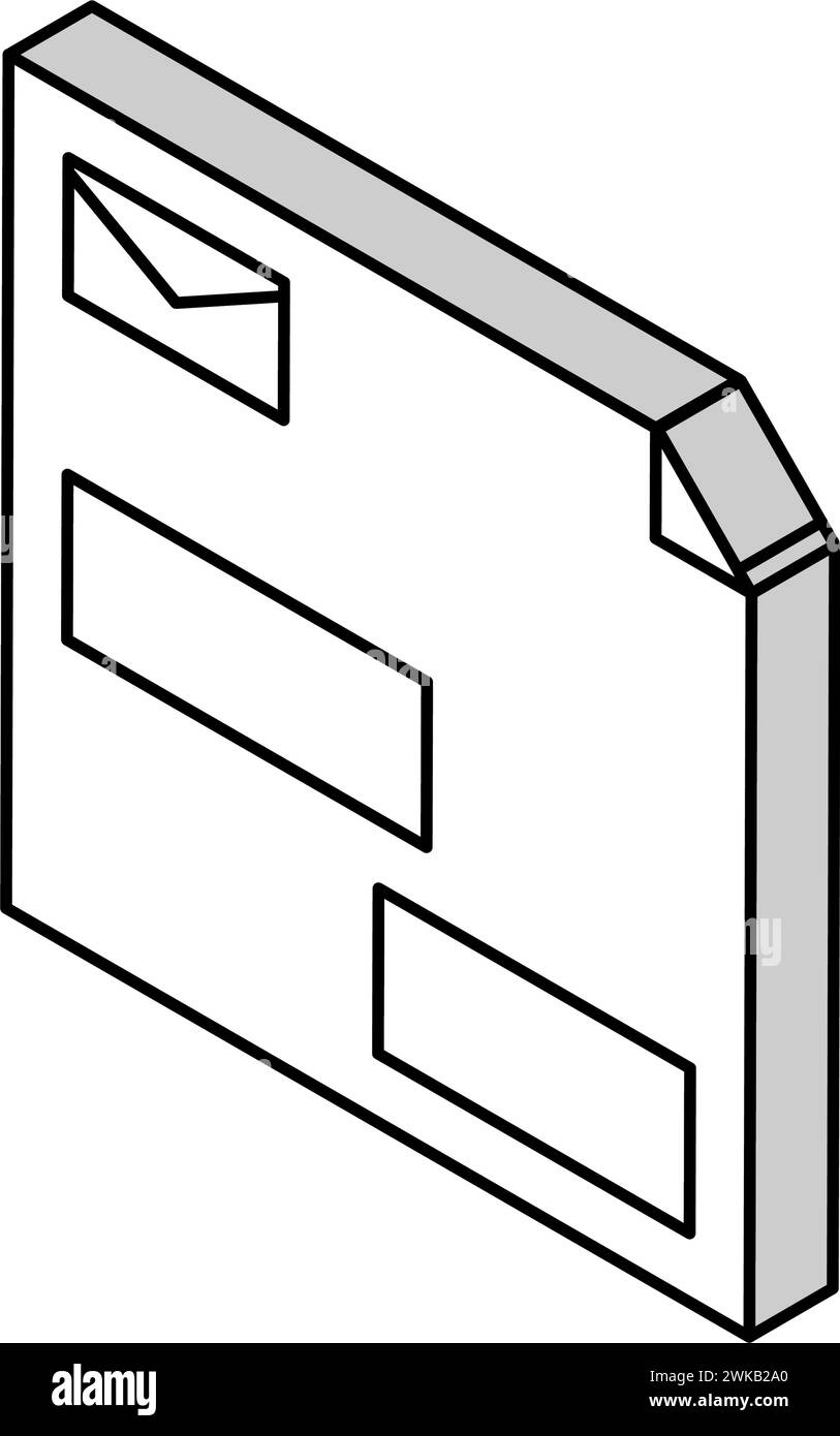 invoice paper list isometric icon vector illustration Stock Vector ...