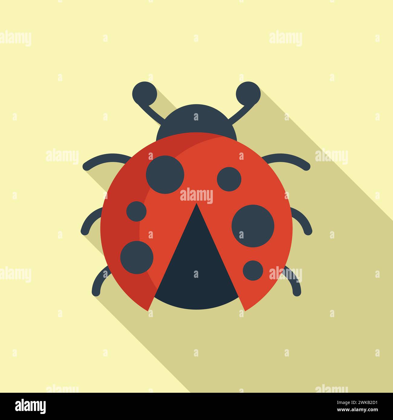 Bug sheet summer adorable icon flat vector. Art garden creature. Adorable insect Stock Vector ...