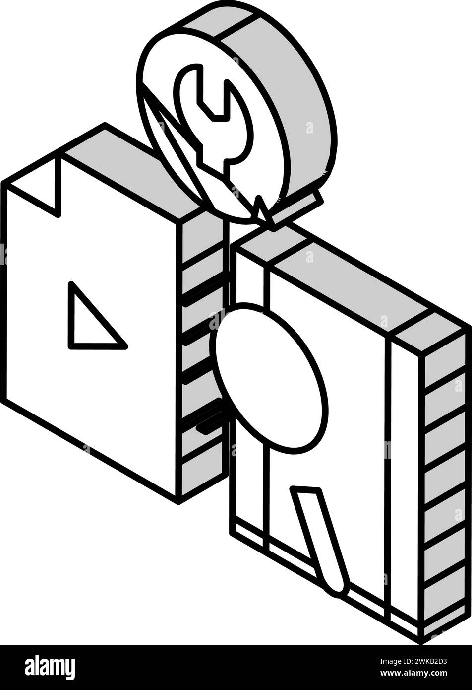 Tape Data Recovery Isometric Icon Vector Illustration Stock Vector Image And Art Alamy