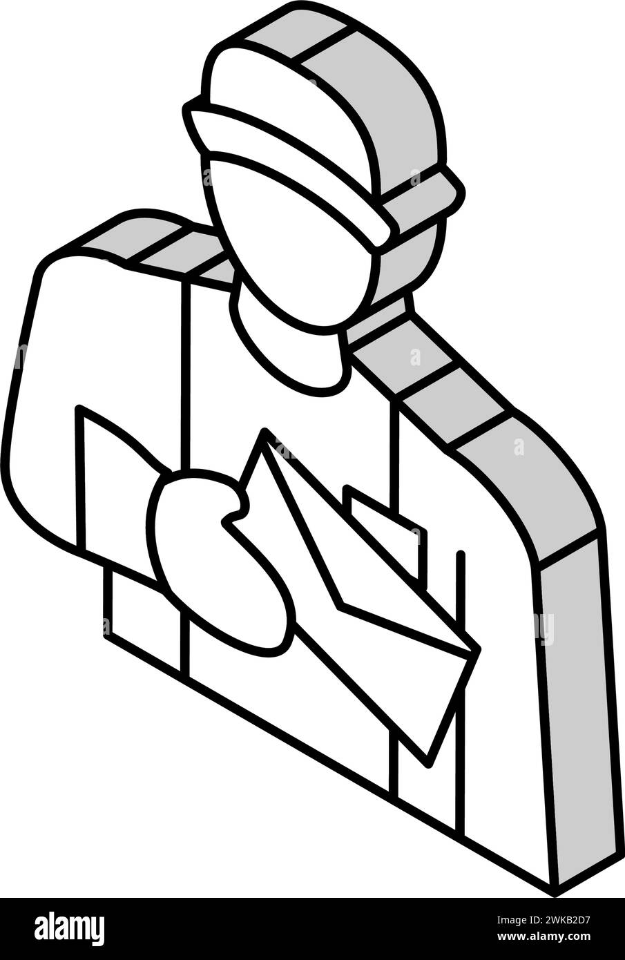 Postman Worker Isometric Icon Vector Illustration Stock Vector Image And Art Alamy