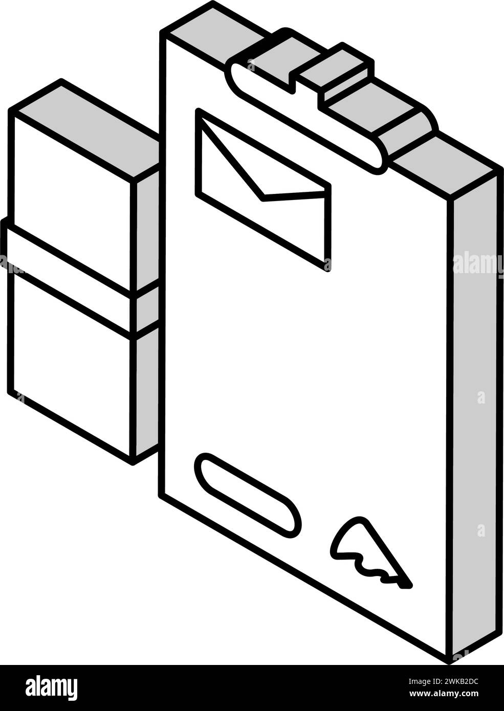 send parcel or letter isometric icon vector illustration Stock Vector ...