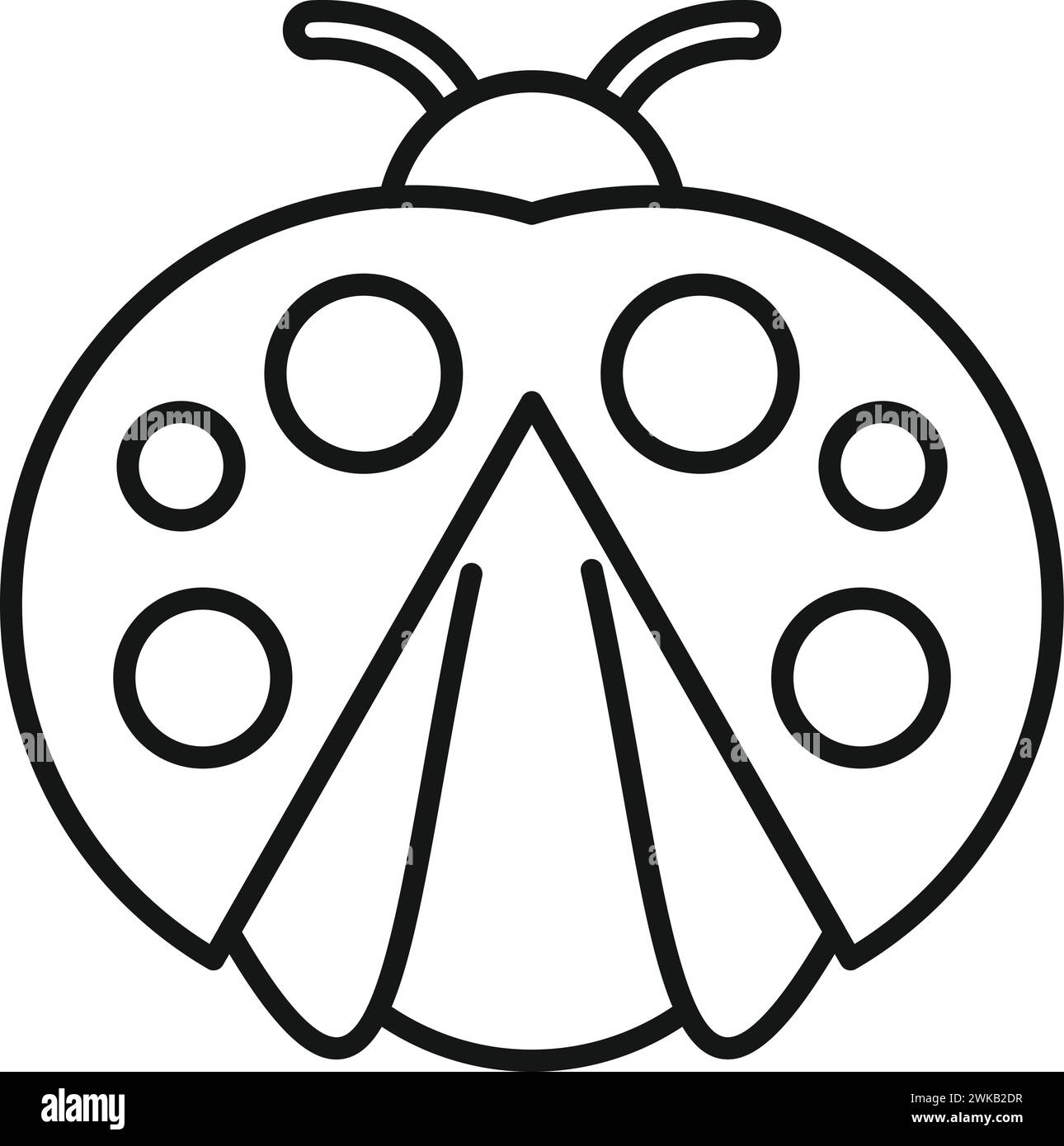 Fly ladybird icon outline vector. Sheet baby summer. Biology cute red ...