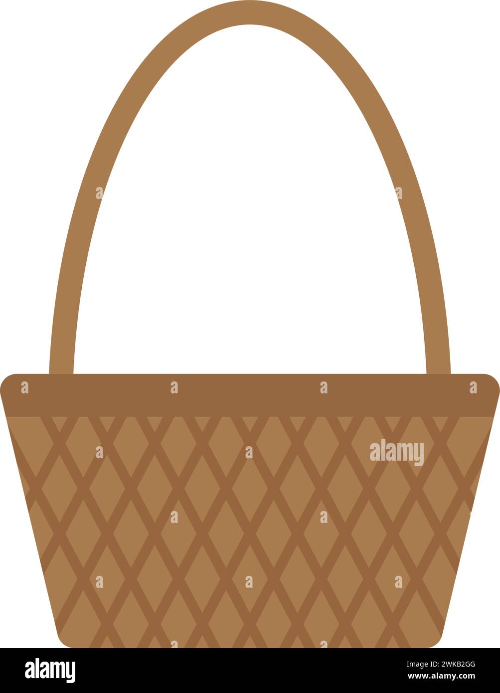 Isolated wooden basket Vector Stock Vector Image & Art - Alamy