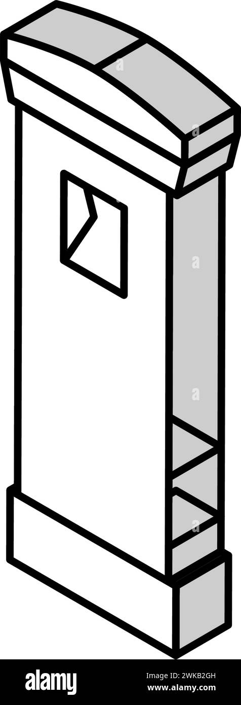 postbox construction isometric icon vector illustration Stock Vector Image & Art - Alamy