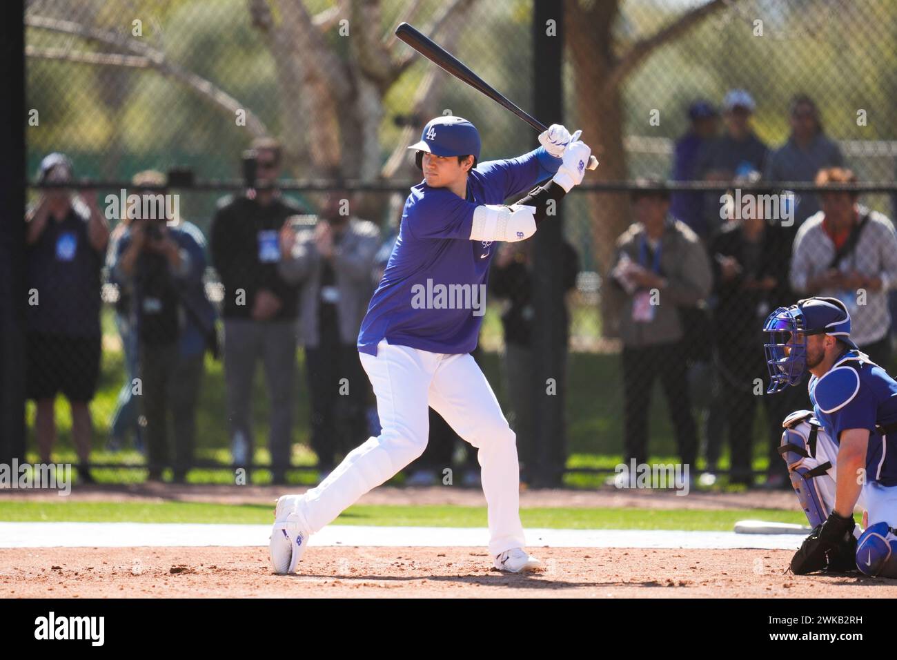 Los Angeles Dodgers designated hitter Shohei Ohtani participates in ...