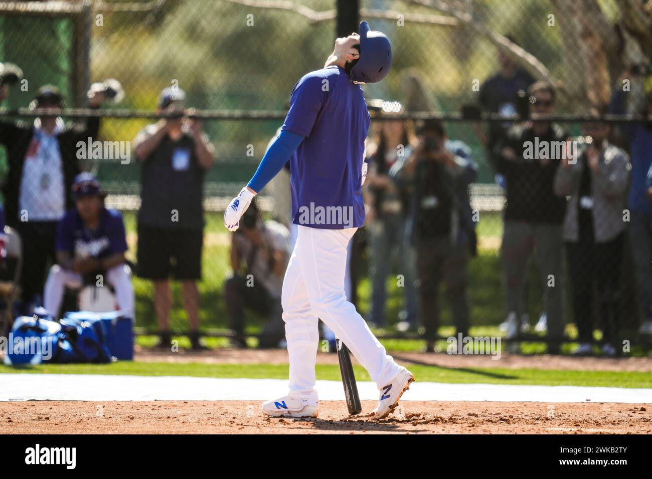 Los Angeles Dodgers designated hitter Shohei Ohtani participates in ...