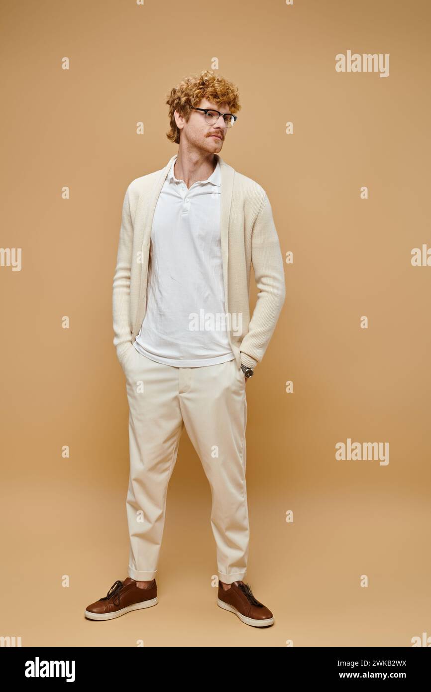Old man dressed in beige hi-res stock photography and images - Alamy