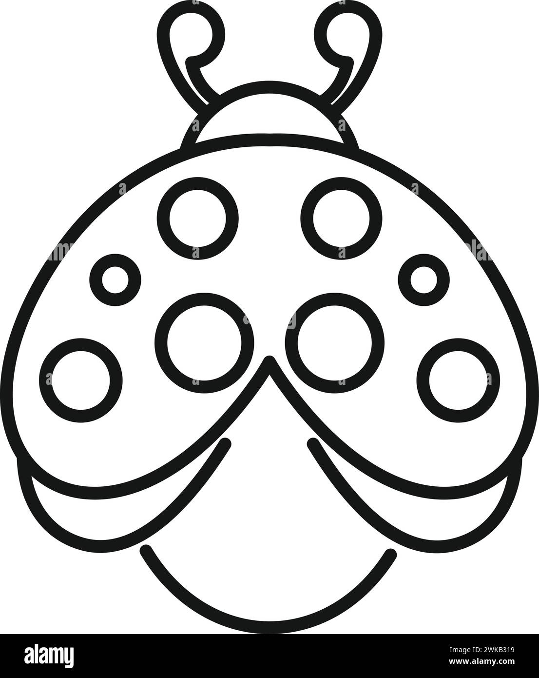 Fly smile antenna insect icon outline vector. Baby garden. Creature ...