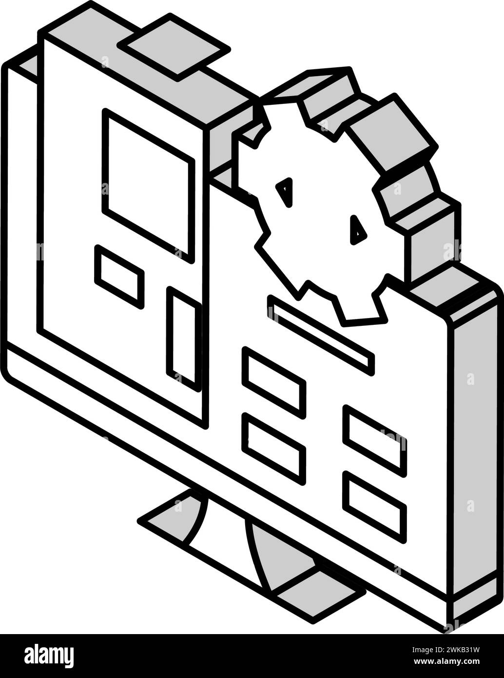 Embedded Software Isometric Icon Vector Illustration Stock Vector Image