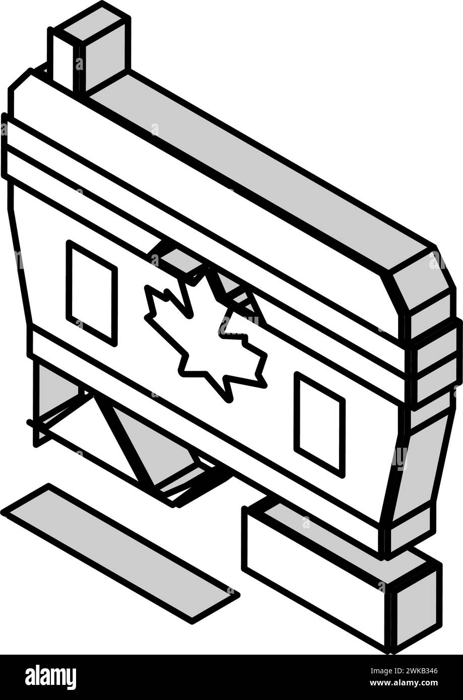 Safety Maple Isometric Icon Vector Illustration Stock Vector Image